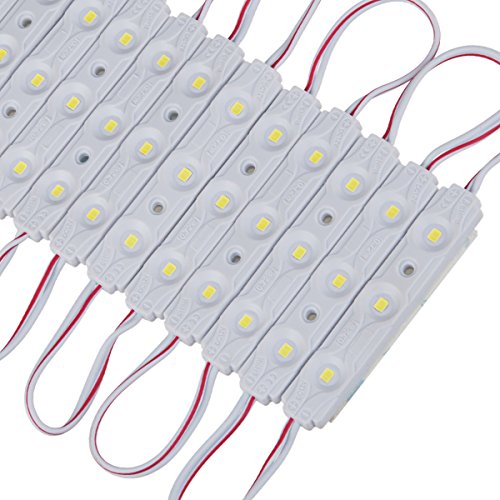 200pcs Daylight White 6500K Injection 0.72W 12 Volt DC LED Module for Signs 2835 SMD 3 LEDs ...