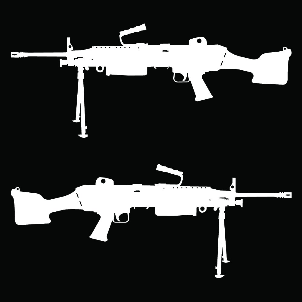 Amazon.com: Auto Vynamics - GUNS-M249-8-GWHI - Gloss White Vinyl M249 ...