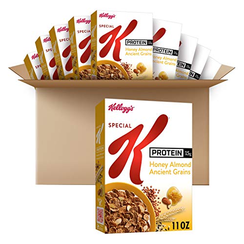 Kellogg's Special K Protein, Breakfast Cereal, Honey Almond Ancient ...