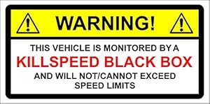 THIS VEHICLE IS BLACK BOX MONITORED WARNING CAR STICKER YOUNG DRIVER ...