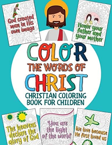 Color the Words of Christ: Christian Coloring Book for Children with ...