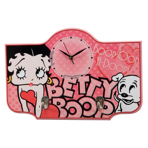 Amazon.com: Vandor Wood Wall Clock with Hooks, Betty Boop: Home & Kitchen