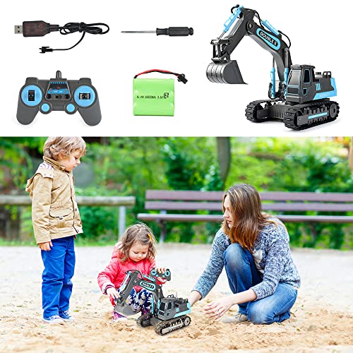 DOUBLE E Remote Control Excavator Toy RC Excavators Rechargeable ...