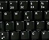 French QWERTY Canadian Non-Transparent Keyboard Labels ON Black ...