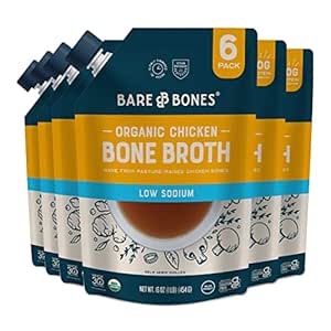 Amazon.com : Bare Bones Low Sodium Chicken Bone Broth for Cooking and ...