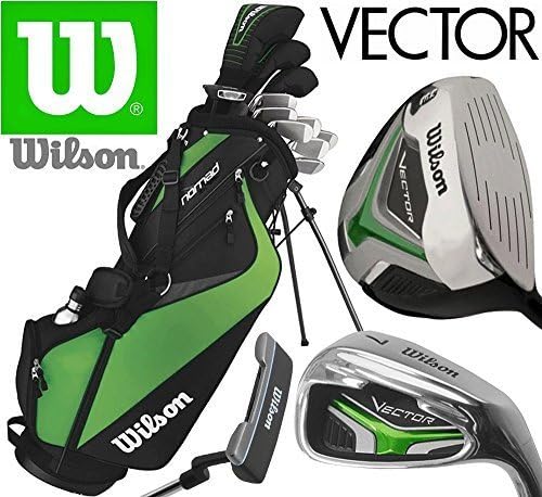 Wilson Vector HL Full Golf Club Set Deluxe Stand Bag Mens Steel Golf ...