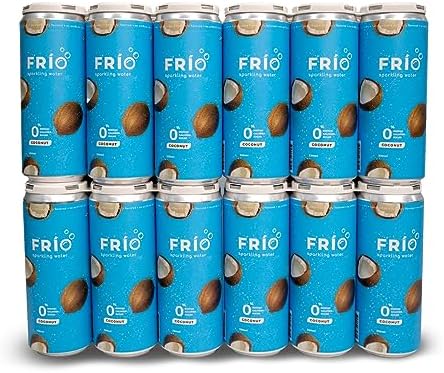 Frio Coconut Sparkling Water - 24 Pack x 330ml - 0 Sugar, 0 Calories, No Artificial Sweetener ...