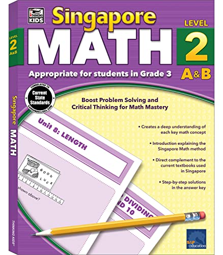 Singapore Math Grade 3 Workbook, 3rd Grade Multiplication, Division ...