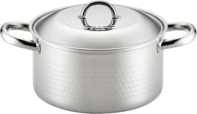 Amazon.co.jp : ヨシカワ 日本製 槌目鍋 両手 20cm IH対応 シルバー ステンレス SJ2359 : ホーム＆キッチン
