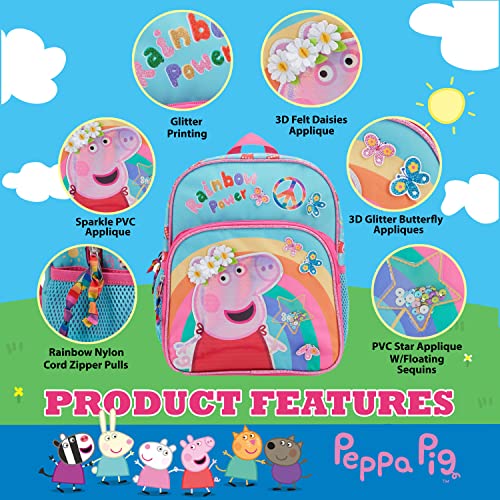 Peppa Pig Glitter Floating Confetti Backpack for Girls, Pre-school ...