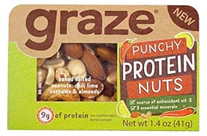 Amazon.com : Graze Natural Punchy Protein Nuts Snack Mix with Roasted ...