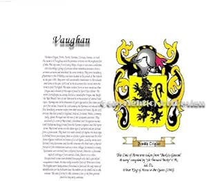 Amazon.com: Vaughan Coat of Arms/ Family Crest on Fine Paper and Family ...