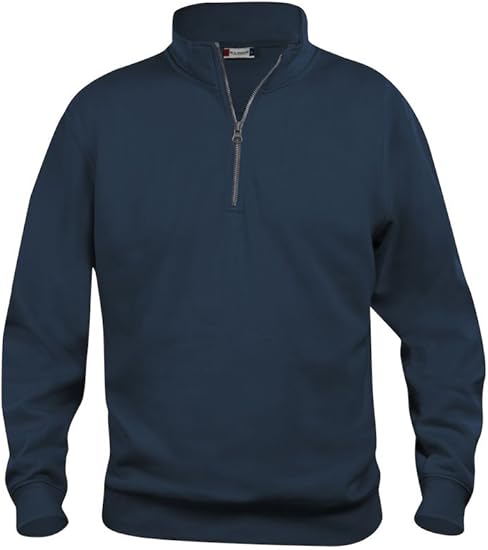 Mens 1/4 Zip Sweatshirt- Quarter Zip Sweater- Plain Colour- No Logo- 7 ...