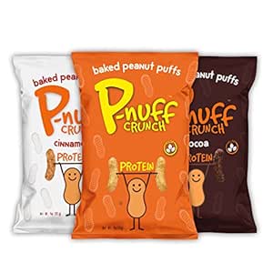Amazon.com: Pnuff Crunch Healthy Low Carb Protein Puffed Snacks, AS ...