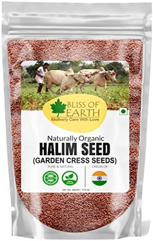 Bliss of Earth Halim Seeds for Eating, Organic Halim Kernels for Hair ...