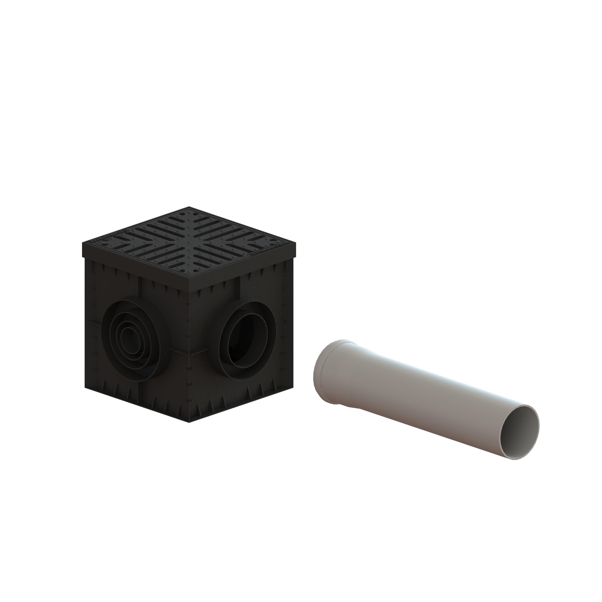 Vodaland - 12x12 Catch Basin With Ductile Cast Iron Grate, Partitions ...