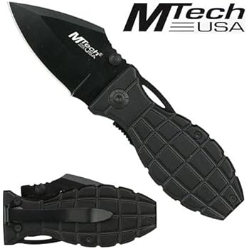 Amazon.com: M-Tech Folding Knife Grenade Green: Sports & Outdoors