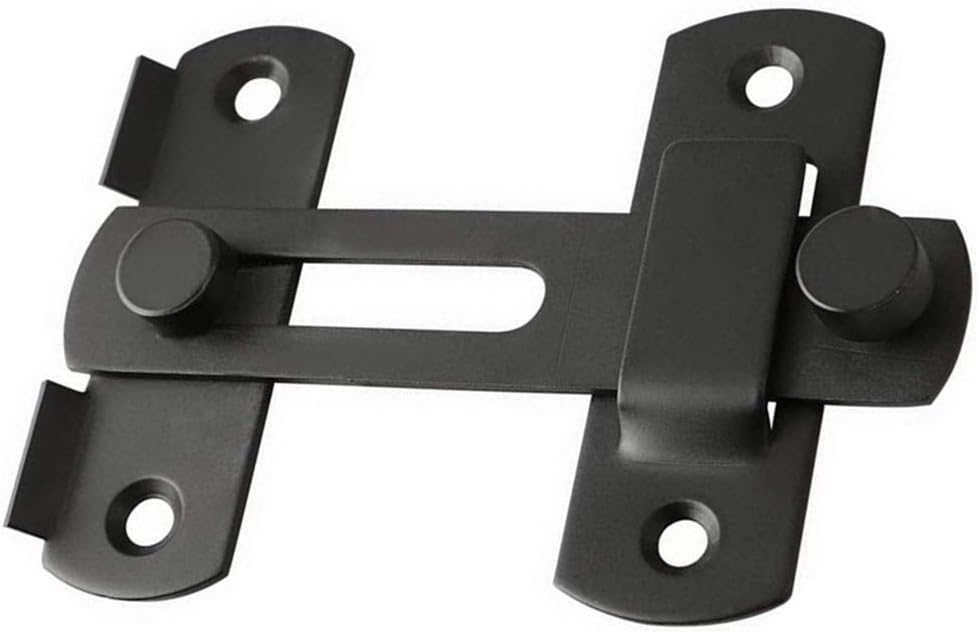 Door Lock Slide Gate Latch 4 inch Stainless Steel Matte Black Tiny Door ...