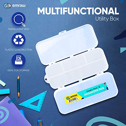 Emraw Double Deck Divided Storage Box Durable Polypropylene Plastic ...