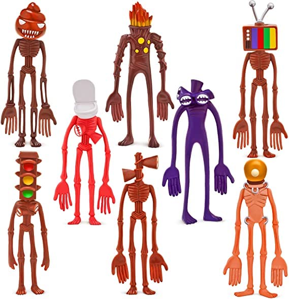 2023 Exclusive Siren Head Toys Set (8 PCS) – Amazing Head Horror Models ...