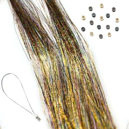 Hair Tinsel Strands Glitter Extensions, Fairy Hair Tensil, Silk ...