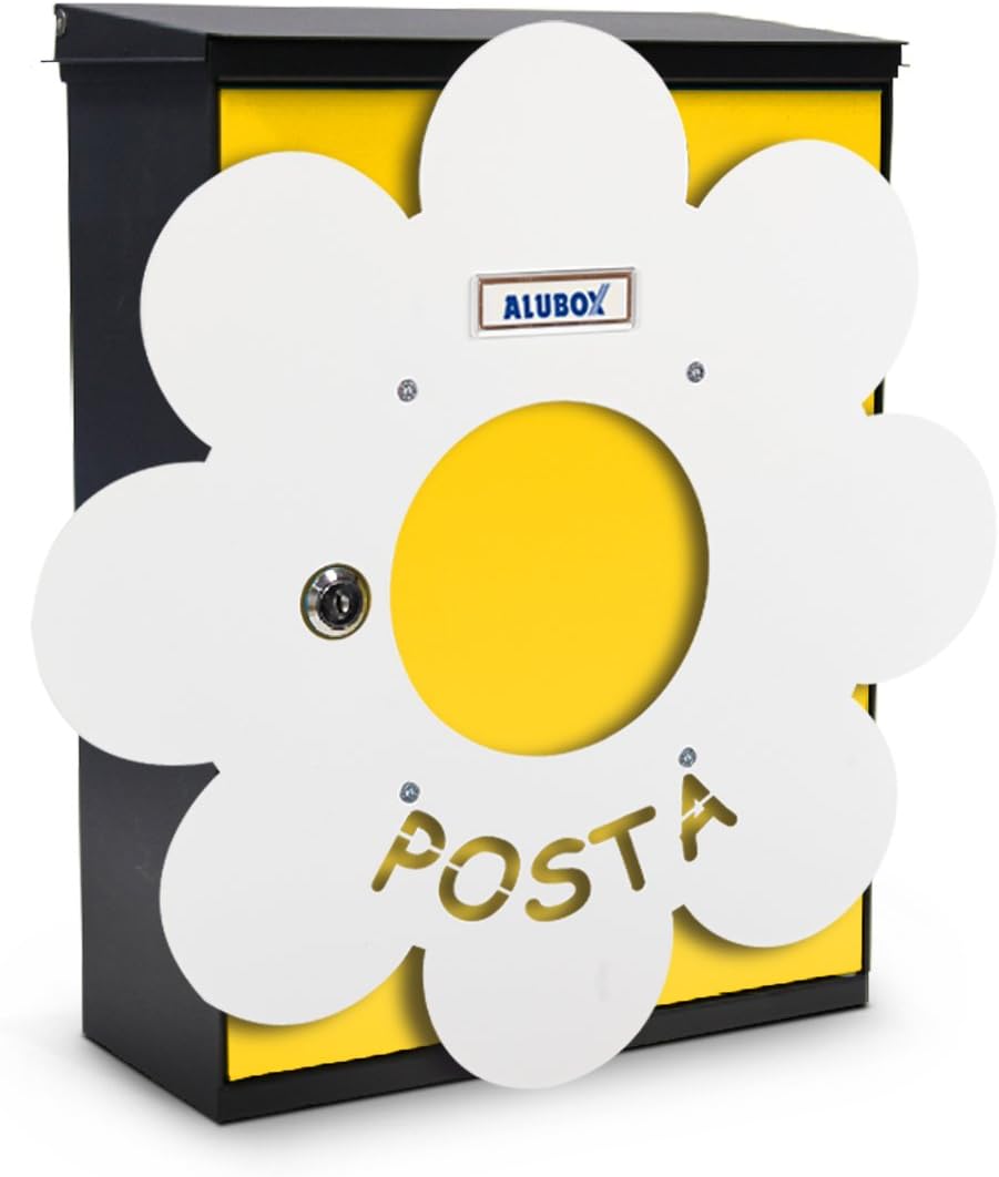 Alubox Letterbox My Daisy with Door, Multi-Colour – BigaMart