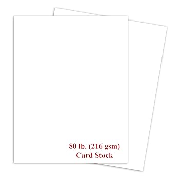White Card Stock - 8 1 2 X 11 Smooth Cardstock - 50 Sheets Per Pack ...