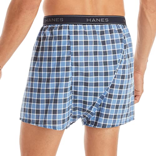 Hanes Men Hanes Mens Tagless Boxers With Exposed Waistband Assorted