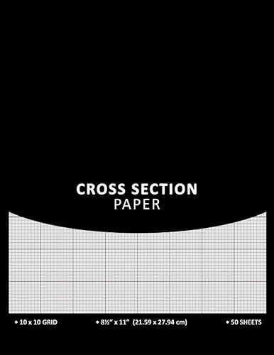 Cross Section Pad: 10 Squares, Graph Paper Cross Section | 10 x 10 Grid ...