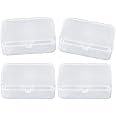 Amazon.com: AKOAK Clear Polypropylene Rectangle Mini Storage Containers ...