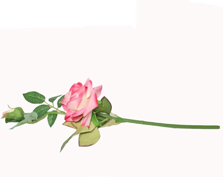 Fourwalls Artificial Beautiful Single Velvet Rose Stick (45 cm Tall, 2 ...