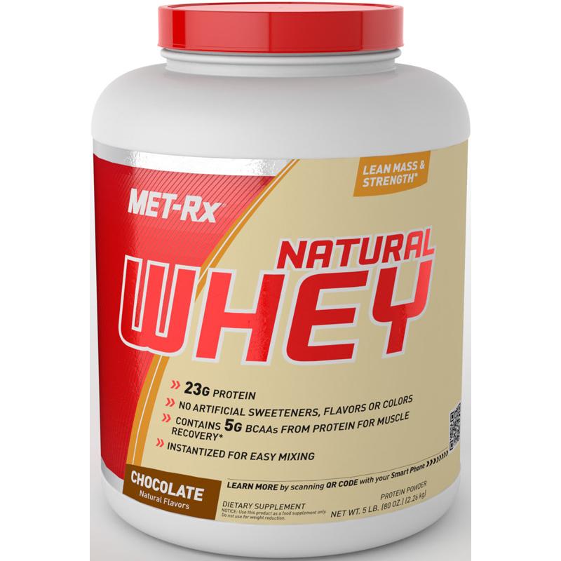 Amazon.com: MET-Rx - Protein Powder - 100% Natural Whey - Chocolate 5lb ...