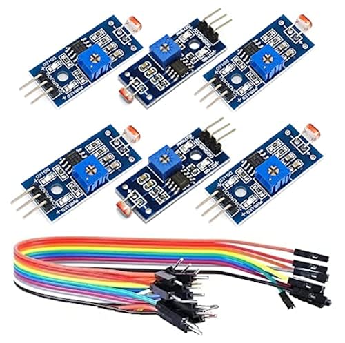 WWZMDiB 6Pcs 3Pin 5516 Photo Resistor Sensor Module 3.3-5V Wide coltage ...