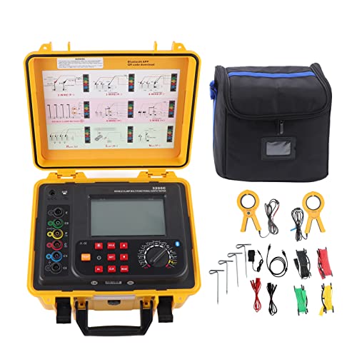 Ground Resistance Meter with Storage Box, Earth Resistance Detector ...