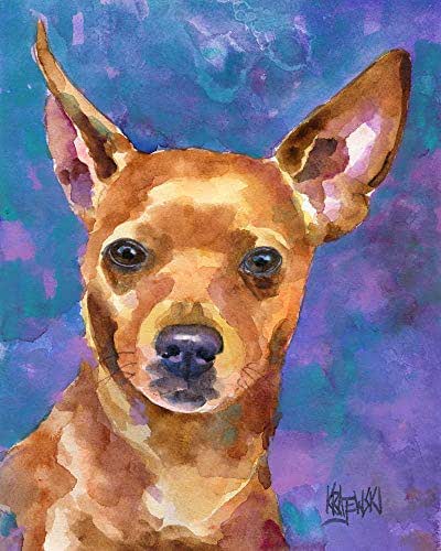 Amazon.com: Miniature Pinscher Art Print | Minpin Gifts | From Original ...