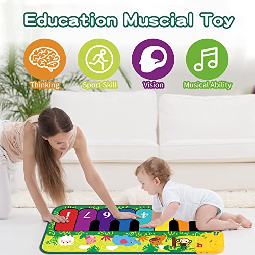 M SANMERSEN Music Piano Mat for Kids, Keyboard Playmat Music Dancing ...