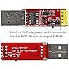 Stemedu 2PCS ESP01 ESP8266 Programmer Serial Adapter, USB to ESP-01 Wireless Programming Debug ...