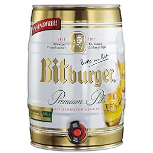 Amazon.com : German Beer Bitburger Premium Pils 1 x 5 Liter Barrel ...