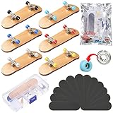 18 Pcs Professional Mini Maple Finger Skateboard Wooden Finger Board ...