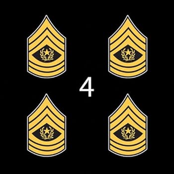 Amazon.com: US Army Rank Command Sergeant Major E9 1 3" (4)Four Decal ...