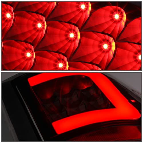 Auto Dynasty - Barra de luz LED 3D estilo C, 4 unidades, color rojo ...