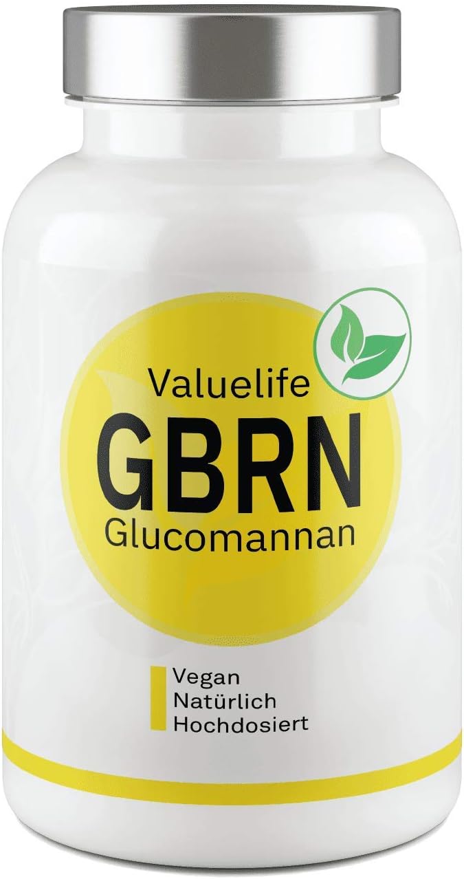 GBRN Glucomannan Kapseln - 3000mg Glucomannan aus Konjakwurzel - vegan, hochdosiert, ohne ...