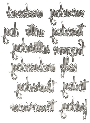 Sizzix 661181 Daily Words Script Thinlits Die Set by Tim Holtz - Want It All