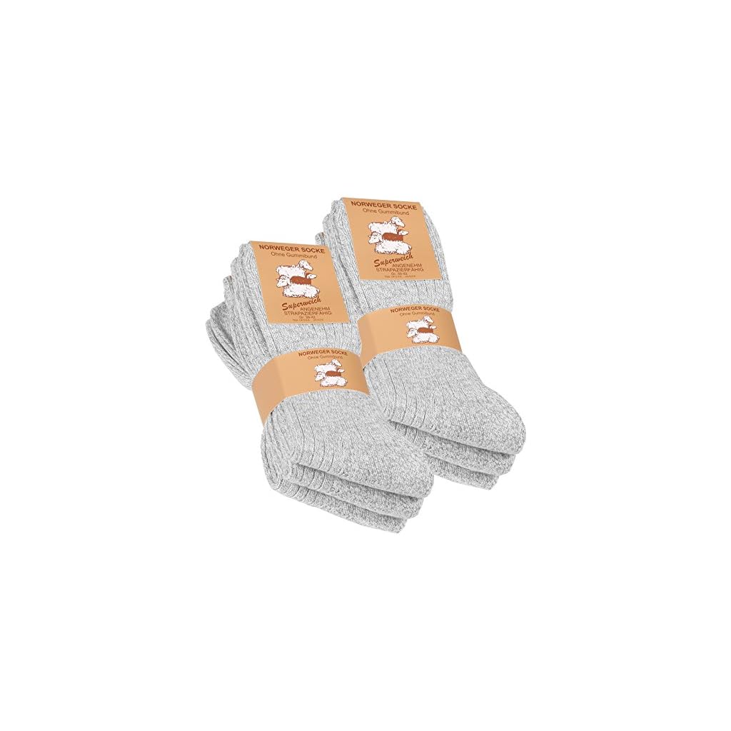 6 pairs of Mens Chunky Wool Socks, Norwegian Winter Socks with padded ...