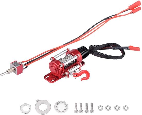 Amazon.com: RC Car Winch, 1:10 RC Crawler Metal Winch Simulated Winch ...