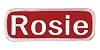 Rosie Name Tag Embroidered Uniform-Work Shirt Patches Red with White ...
