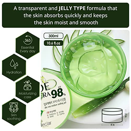Neclar - Pure Organic Aloe Vera Gel - Aloe Vera Soothing gel - Aloe ...