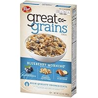 Amazon.com: Post Great Grains Blueberry Morning Cereal, 13.5 oz (Pack of 6)