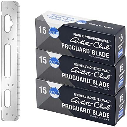 Feather Artist Club ProGuard Razor Blades - (3 Pack of 15) - Single ...