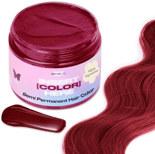 INH Semi Permanent Hair Color Ruby Red, Color Depositing Conditioner ...